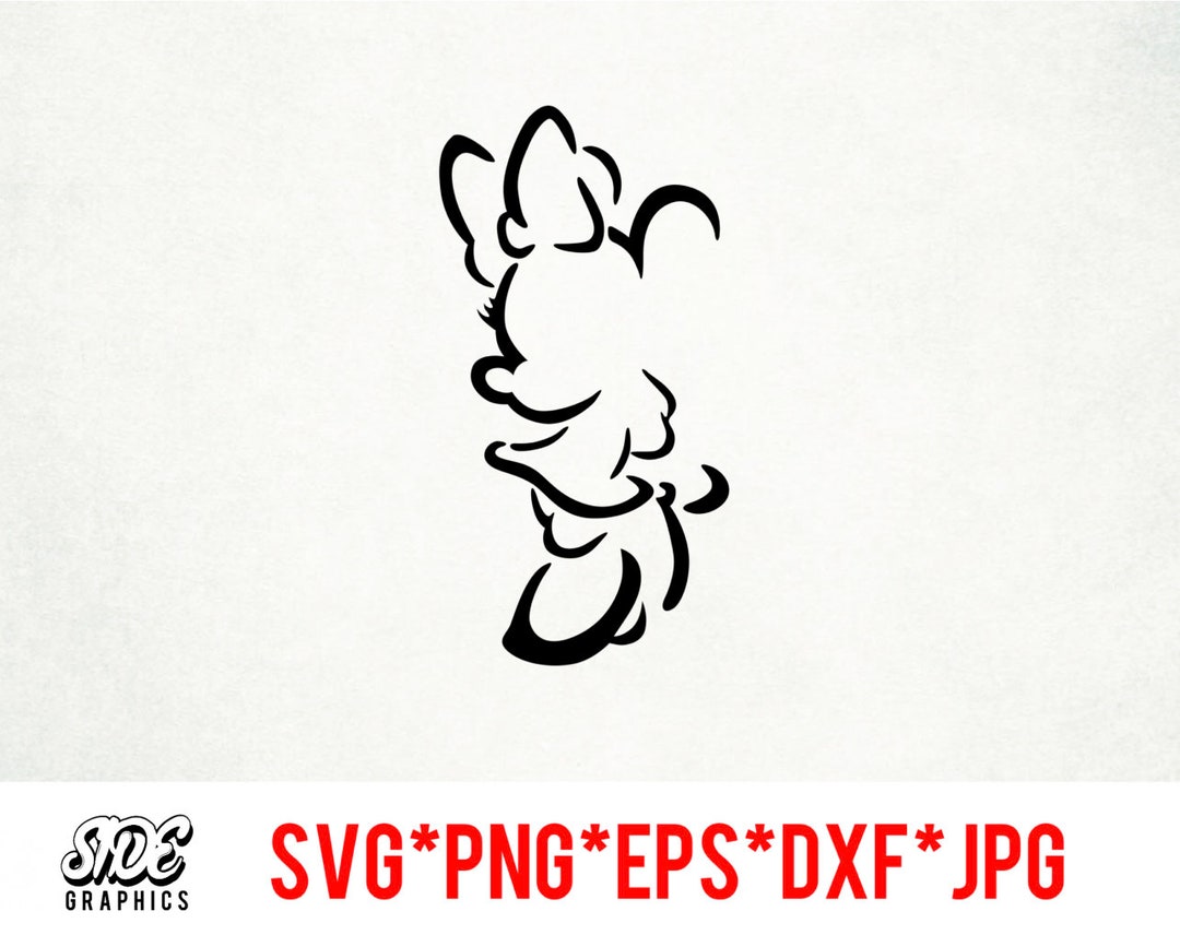 Minnie Outline Instant Download Digital File Svg, Png, Eps, Jpg, and ...