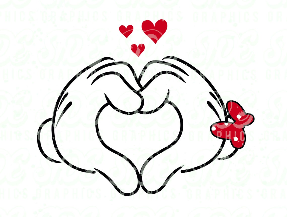 Mickey Heart Hands Instant Download Digital File Svg, Png, Eps, Jpg ...