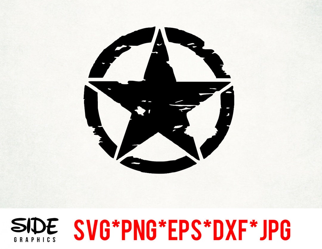Army Star Instant Download Digital File Svg, Png, Eps, Jpg, and Dxf ...