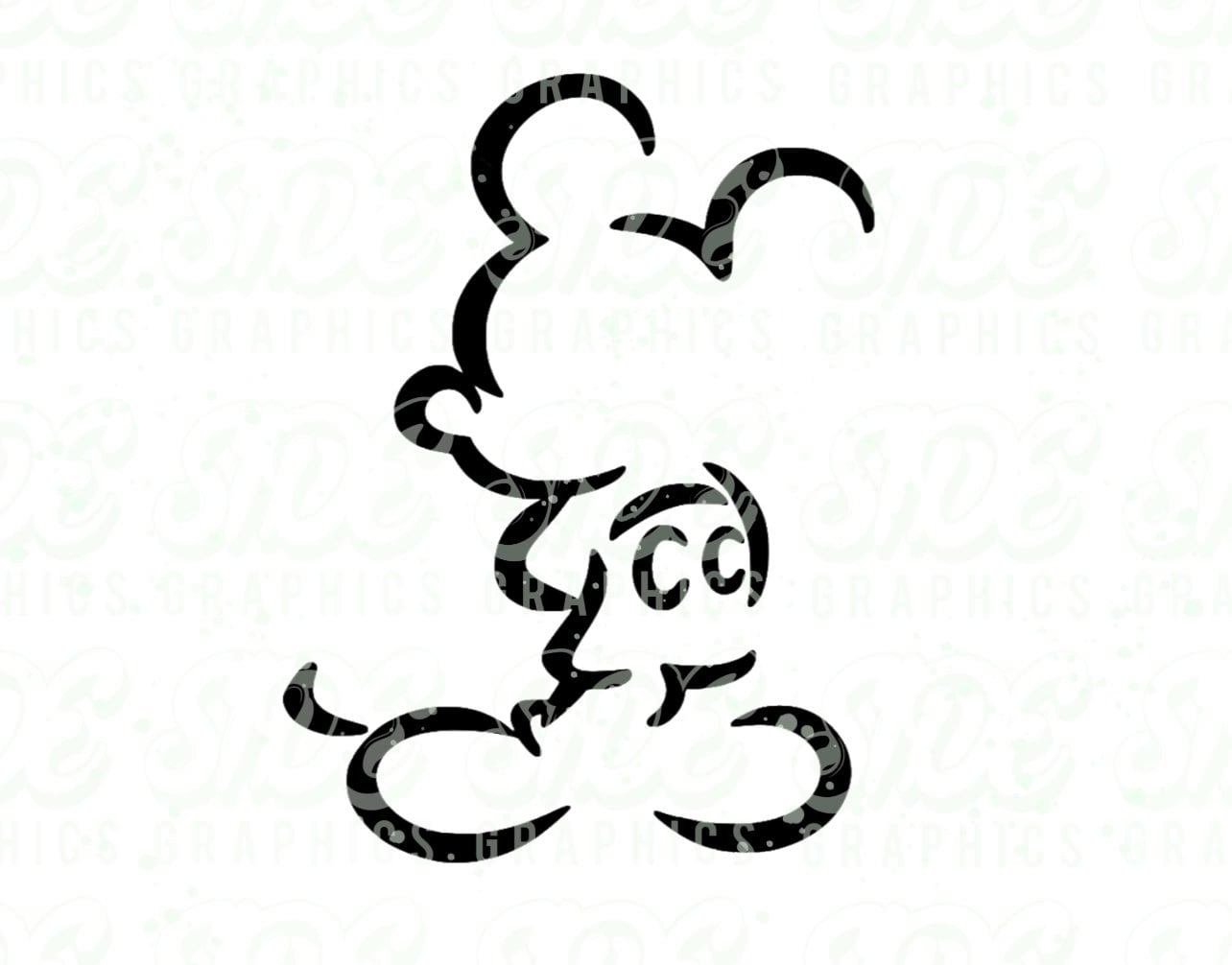 Mickey Outline Instant Download Digital File Svg, Png, Eps, Jpg, and ...