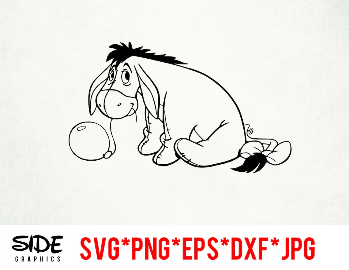 Eeyore Instant Download Digital File Svg, Png, Eps, Jpg, and Dxf Clip ...