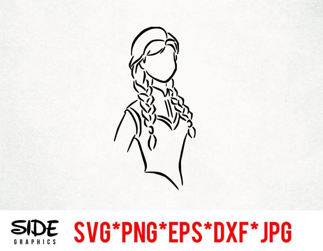 Anna Outline Instant Download Digital File Svg, Png, Eps, Jpg, and Dxf ...
