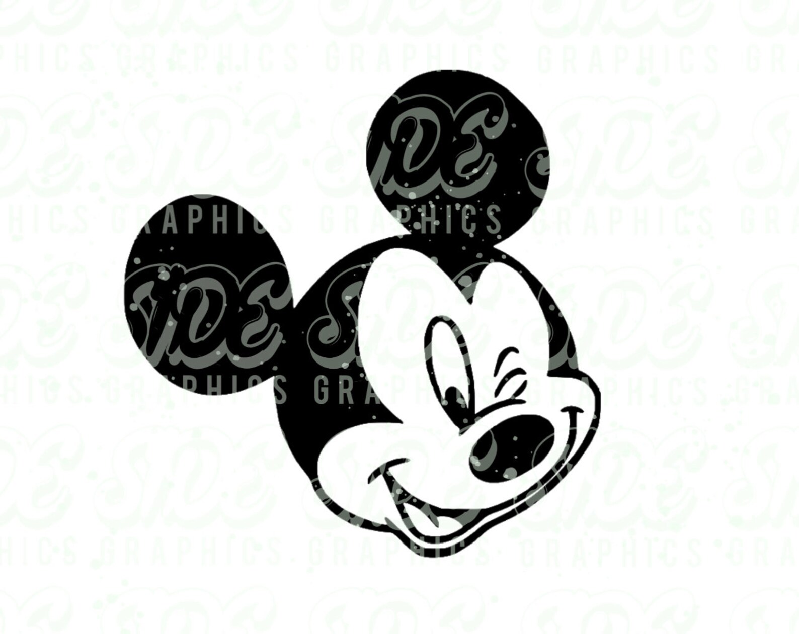 Mickey Wink Instant Download Digital File Svg, Png, Eps, Jpg, and Dxf ...