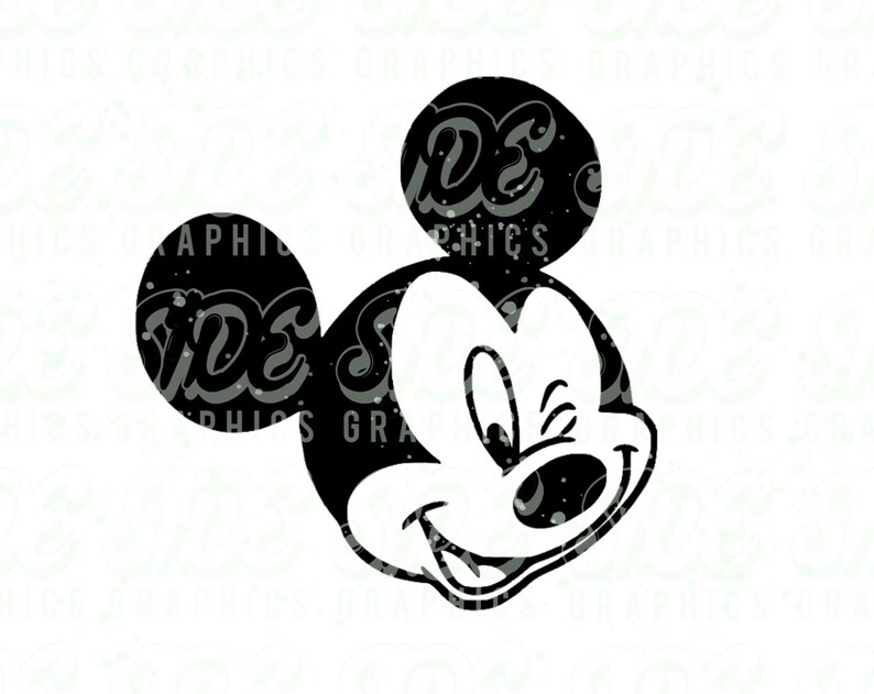 Mickey Wink Instant Download Digital File Svg, Png, Eps, Jpg, and Dxf ...