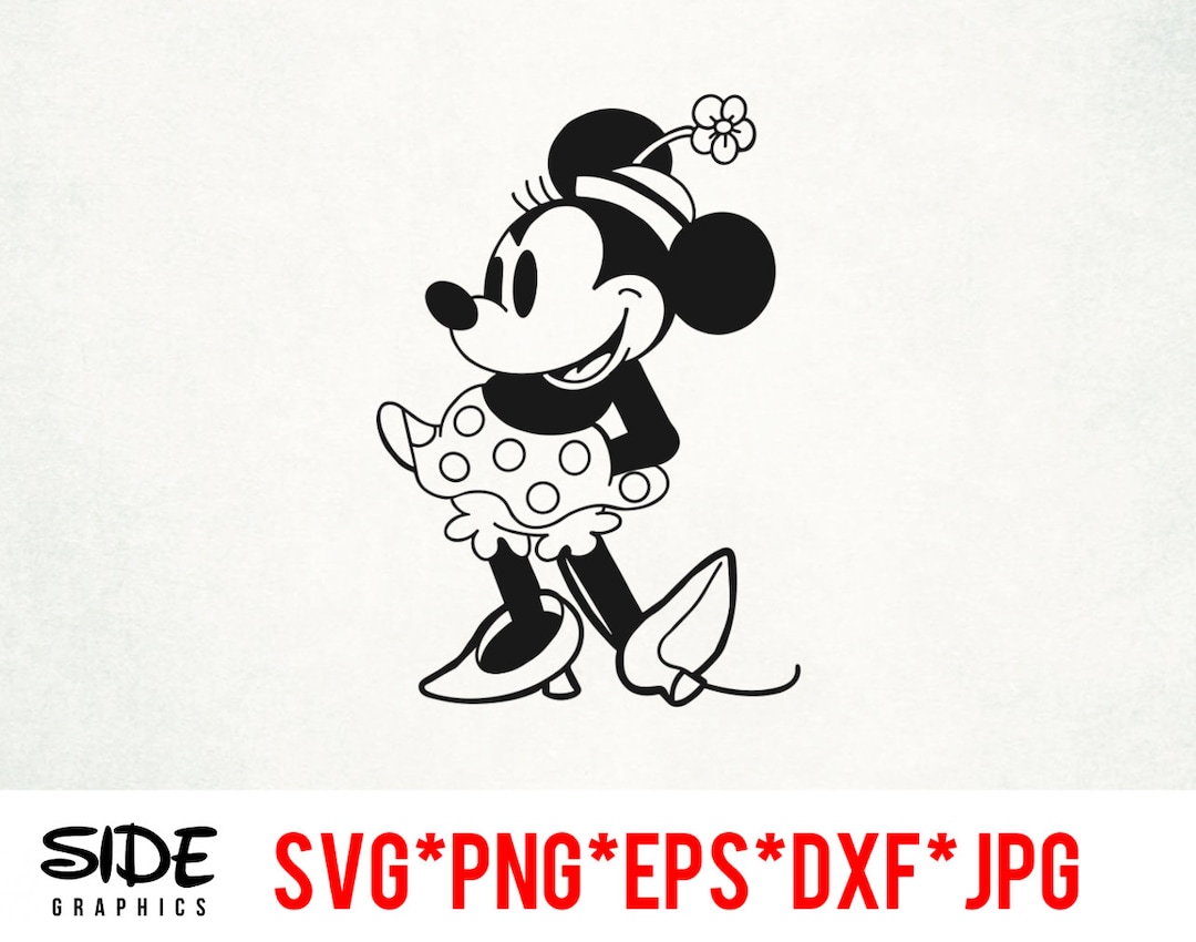 Vintage Minnie Instant Download Digital File Svg, Png, Eps, Jpg, and ...
