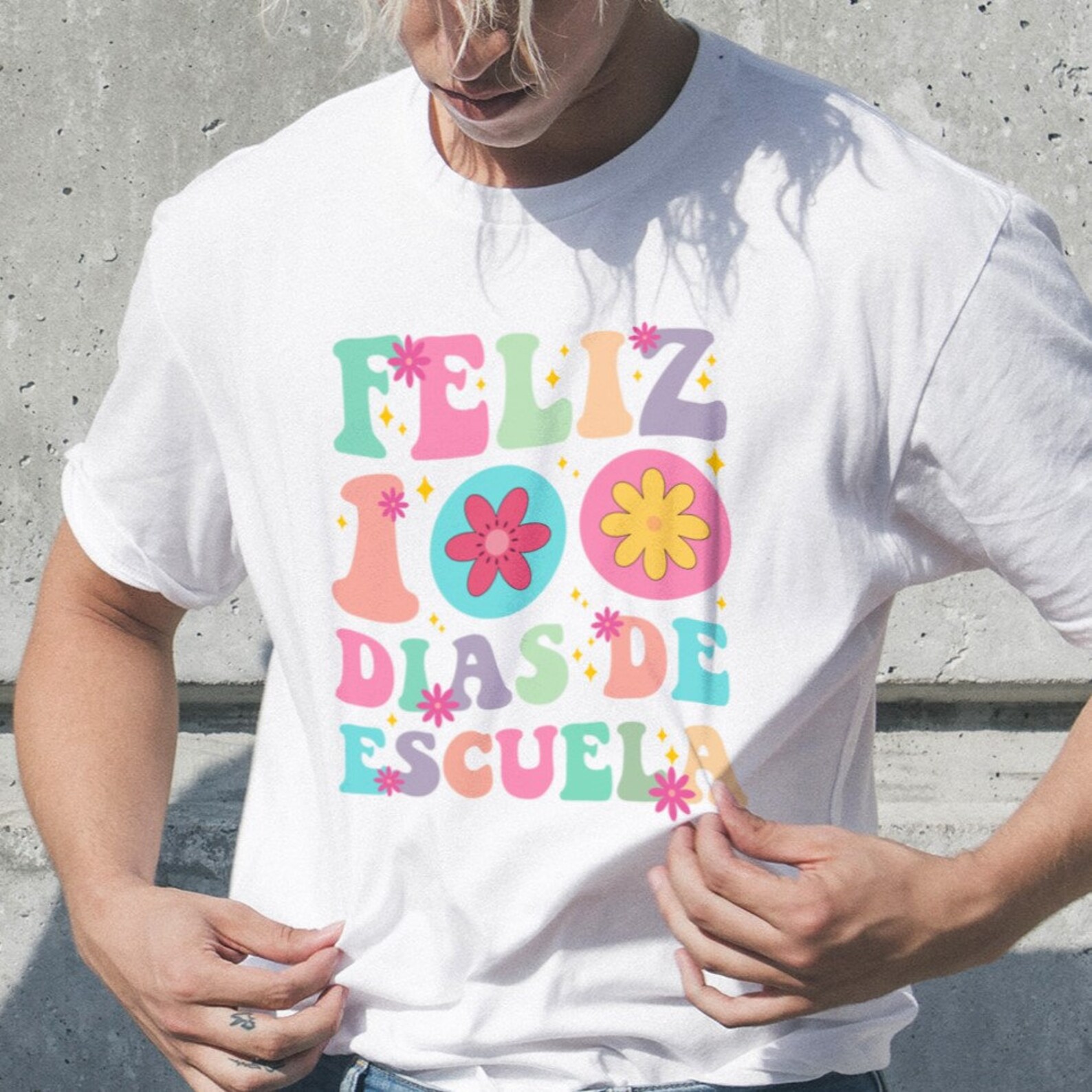 Groovy Feliz 100 Dias De Escuela SVG PNG ,groovy 100 Days Spanish Svg ...