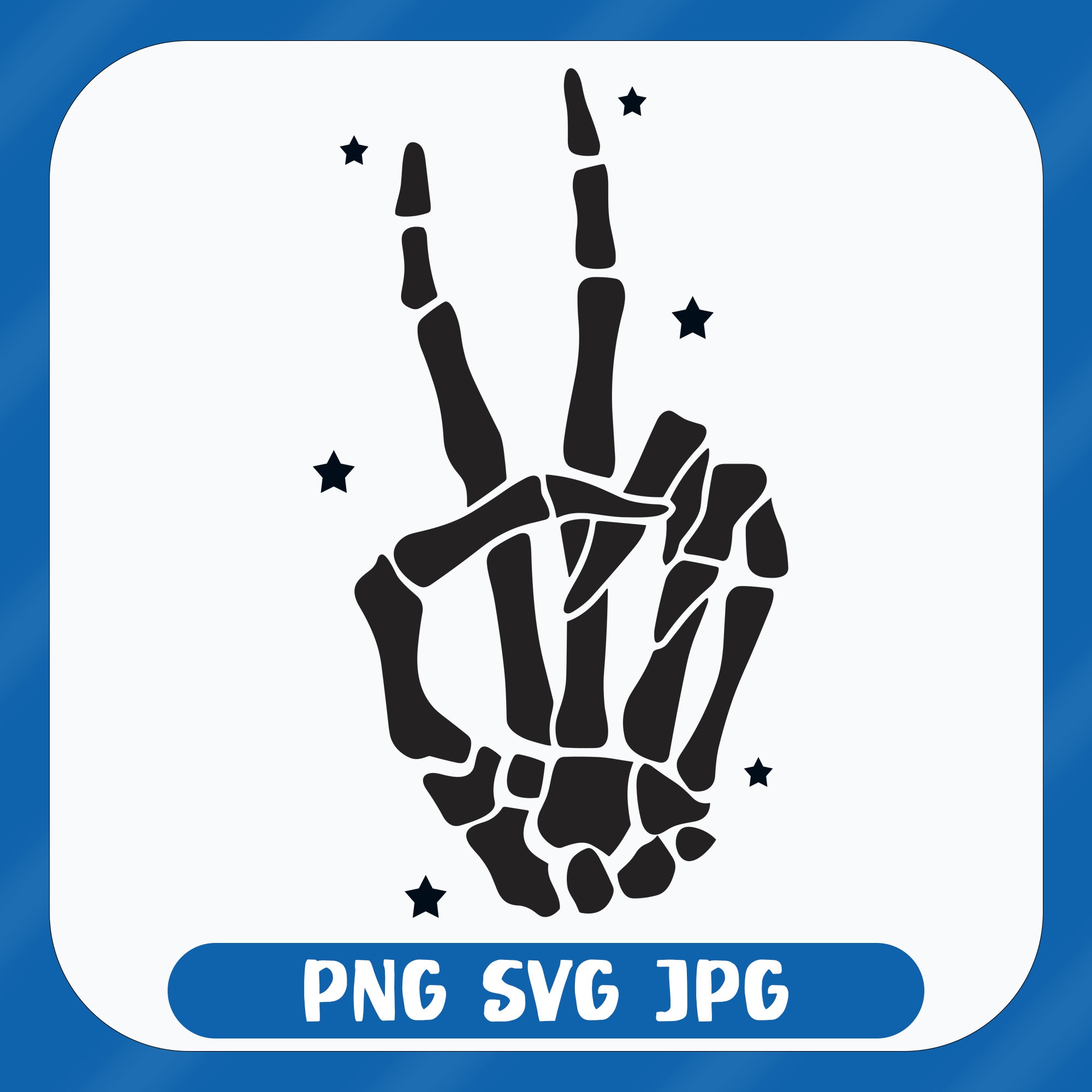 Skeleton Peace Sign, Skeleton Peace Hand, Skeleton Peace Sign Cut Files ...