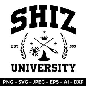 Shiz University Svg PNG, Back and Front Wizard Shiz University Shirt ...