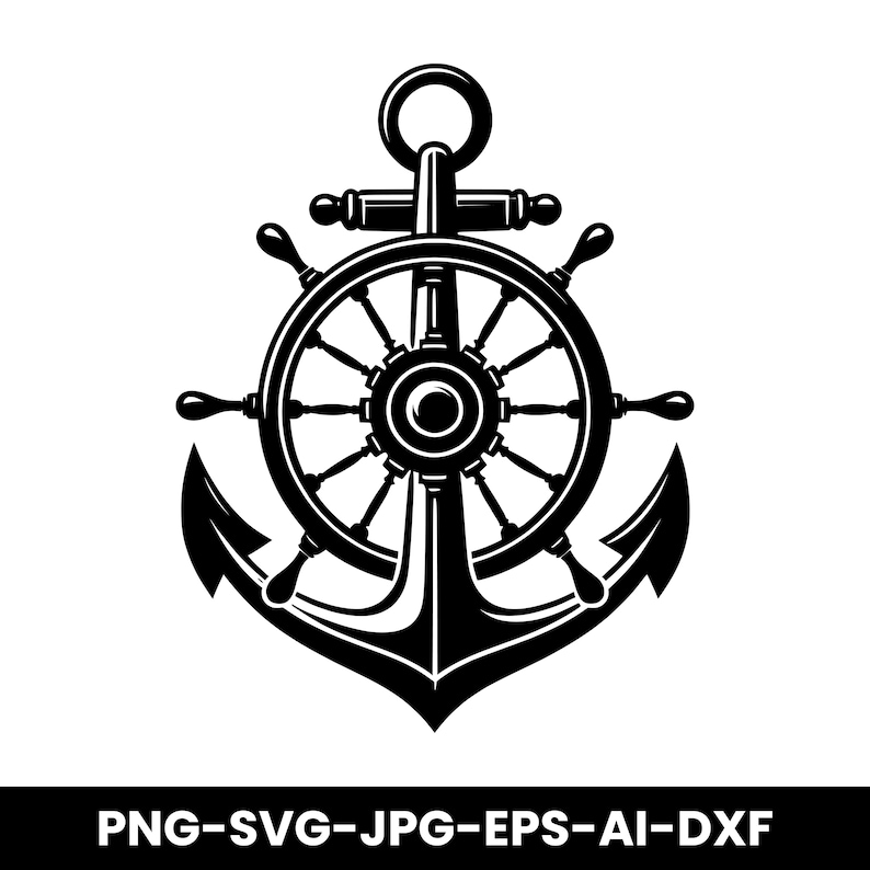 Anchor Compass SVG PNG, Nautical Compass Clipart for Cricut Silhouette ...