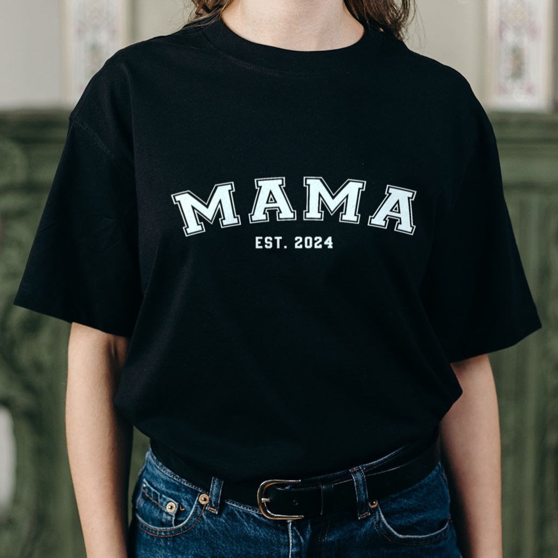 Mama Est 2024 SVG, Mama Varsity SVG, Mama Svg for Shirts, Mom Life Svg ...