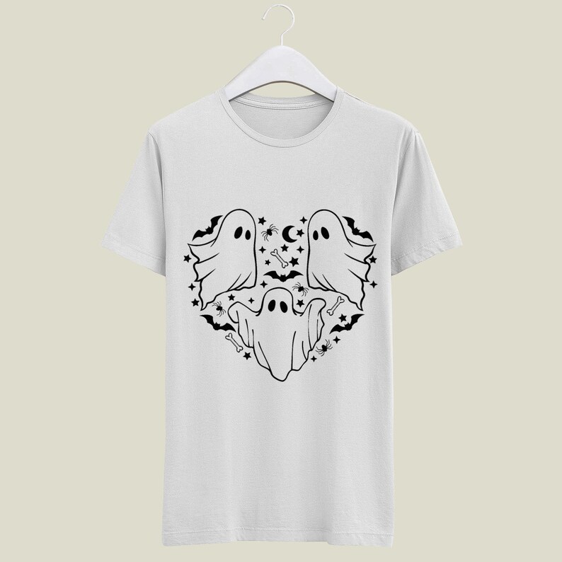 Ghost Heart SVG, Spooky Season Svg ,halloween Svg,boo Svg, Ghost Clip ...