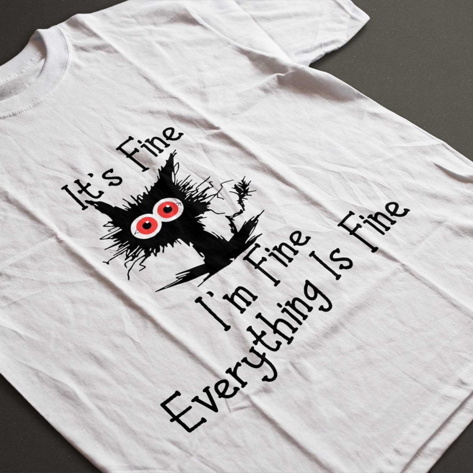 T's Fine I'm Fine Everything is Fine Cat SVG Png, It's Fine I'm Fine ...