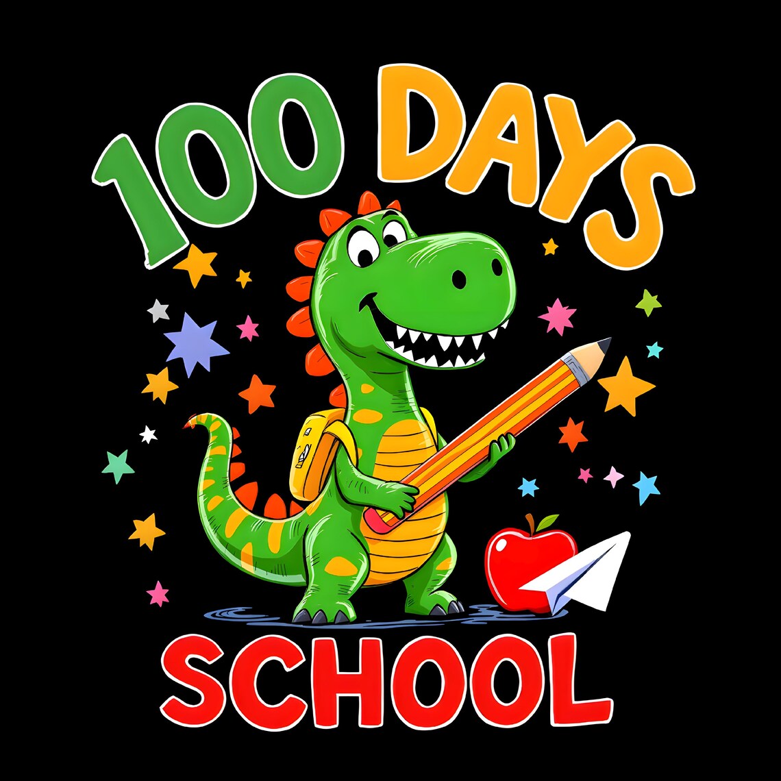 100 Days of School Dinosaur Png,happy 100th Day Gift Png,100 Days ...