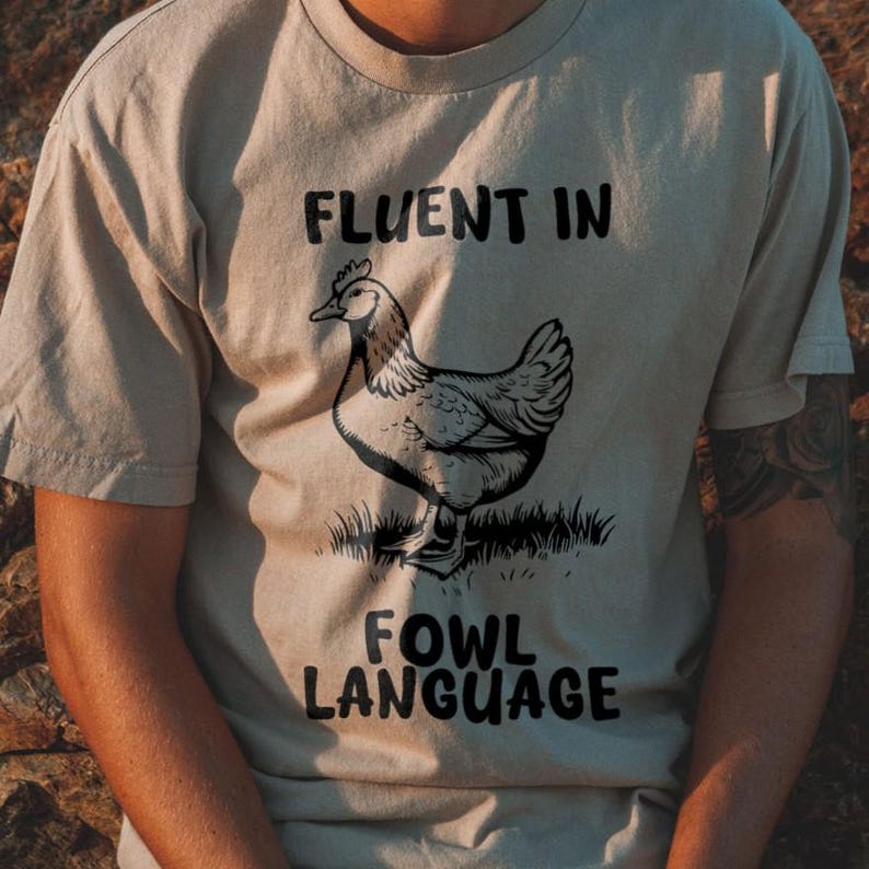 Fluent in Fowl Language Png,funny Chicken SVG, Humorous Gift for ...
