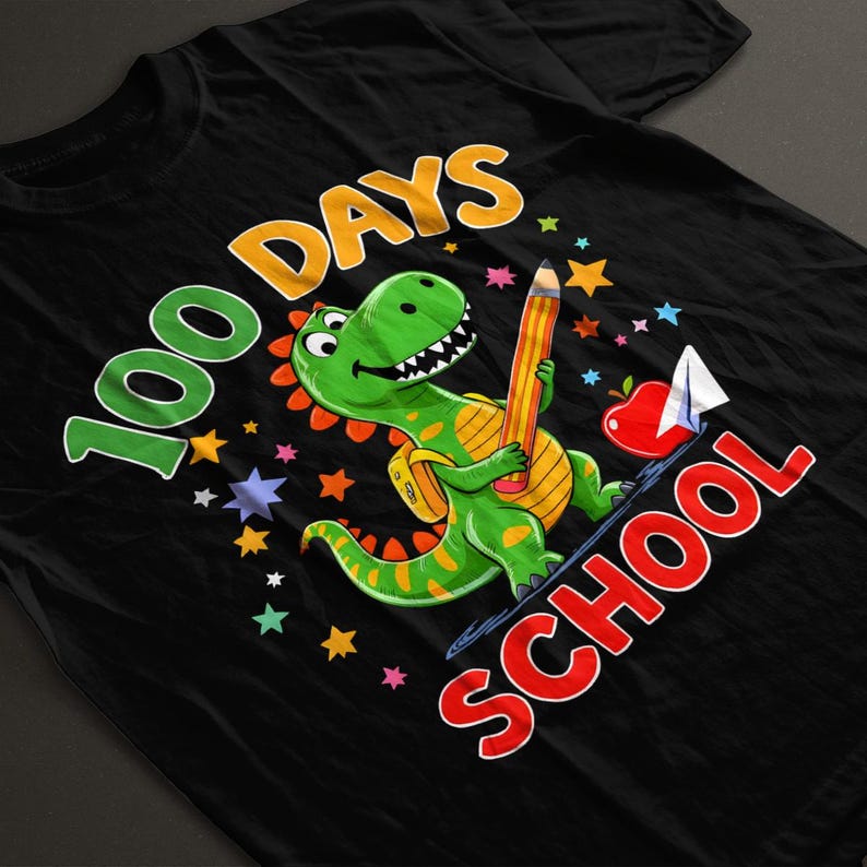 100 Days of School Dinosaur Png,happy 100th Day Gift Png,100 Days ...