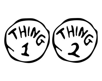 Thing 1 and Thing 2 Layered Svg Png - Etsy