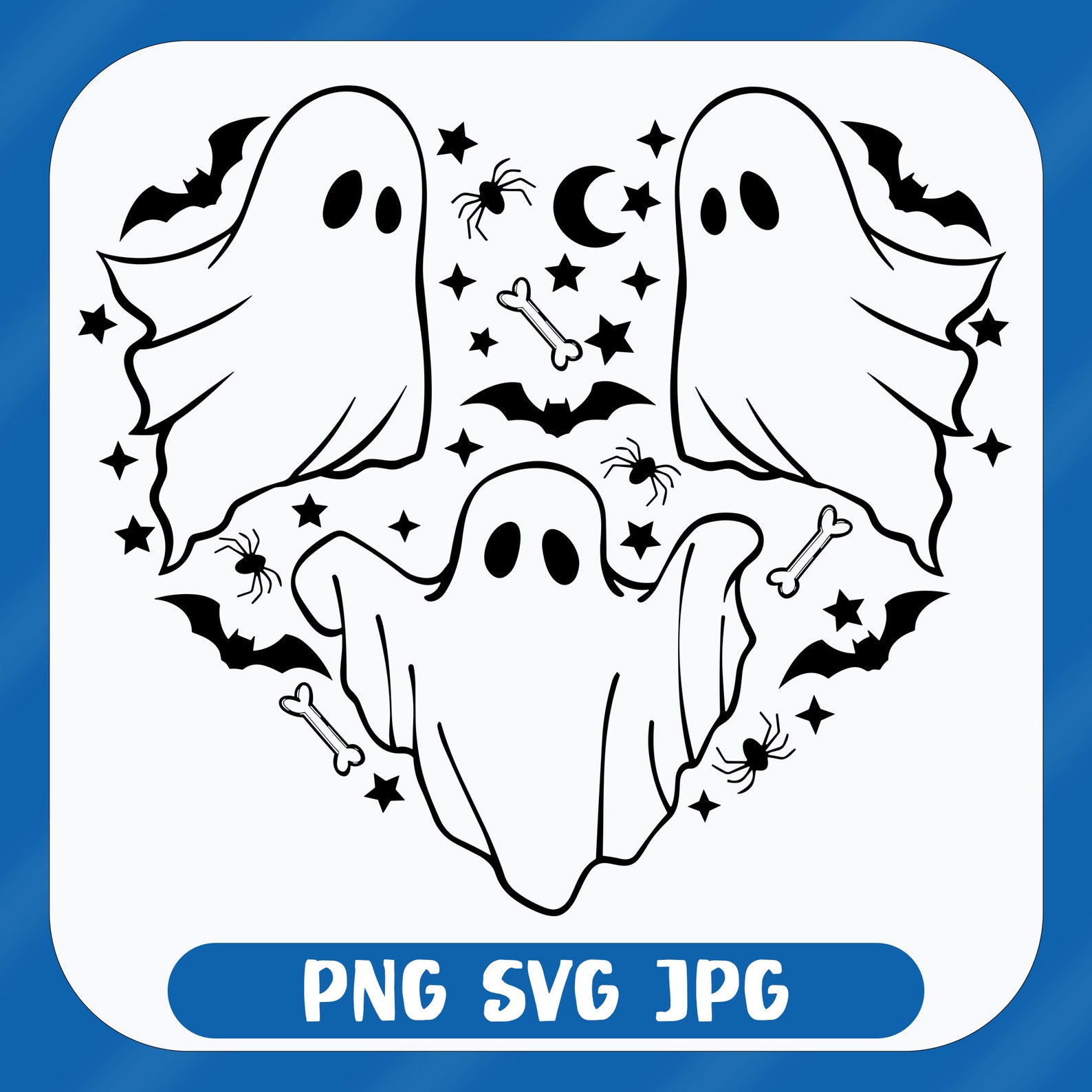 Ghost Heart SVG, Spooky Season Svg ,halloween Svg,boo Svg, Ghost Clip ...