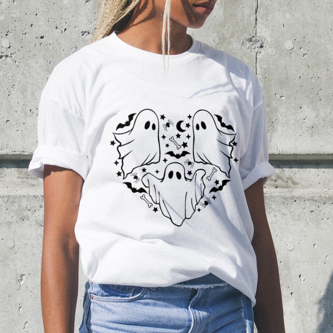 Ghost Heart SVG, Spooky Season Svg ,halloween Svg,boo Svg, Ghost Clip ...