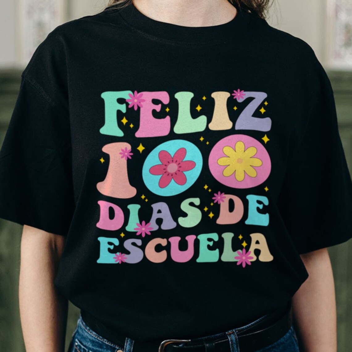 Groovy Feliz 100 Dias De Escuela SVG PNG ,groovy 100 Days Spanish Svg ...