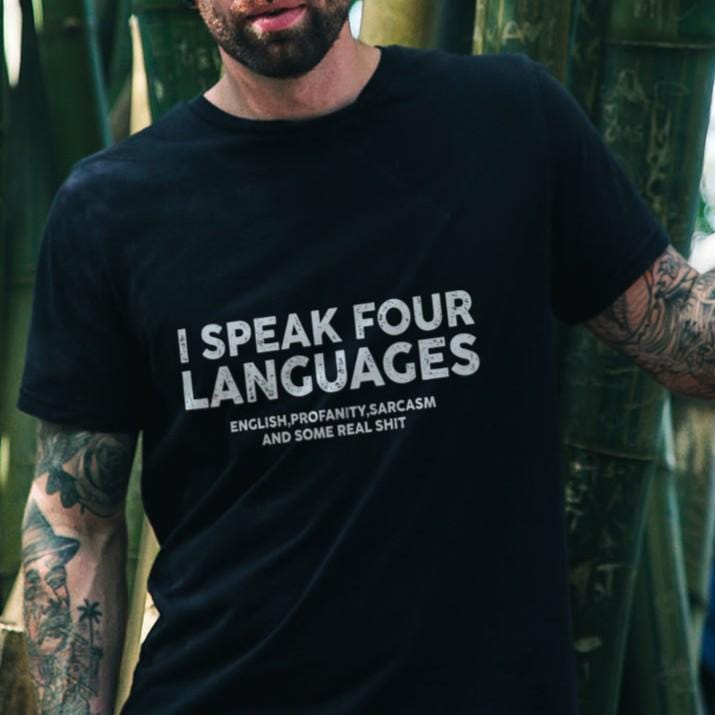 I Speak Four Languages SVG , Joke Shirt Adult Humor Shirt Sarcastic ...