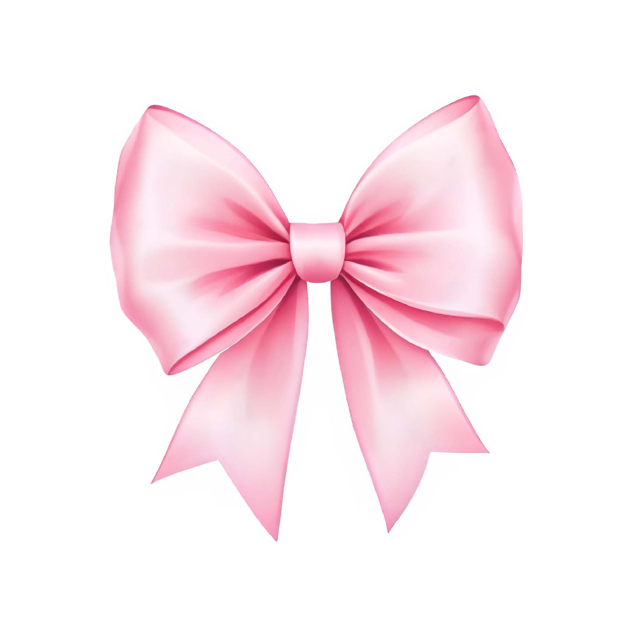Pink Coquette Ribbon Bow PNG, Pink Bow Png, Coquette Png, Light Pink ...