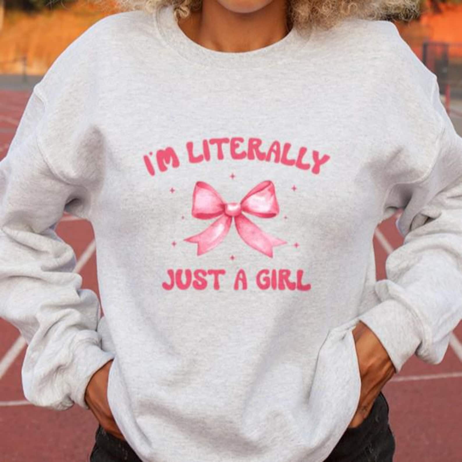 Im Literally Just A Girl PNG File , Trendy Girly PNG Design , Bow ...