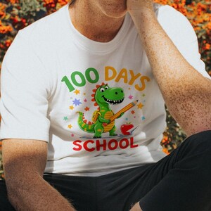 100 Days of School Dinosaur Png,happy 100th Day Gift Png,100 Days ...