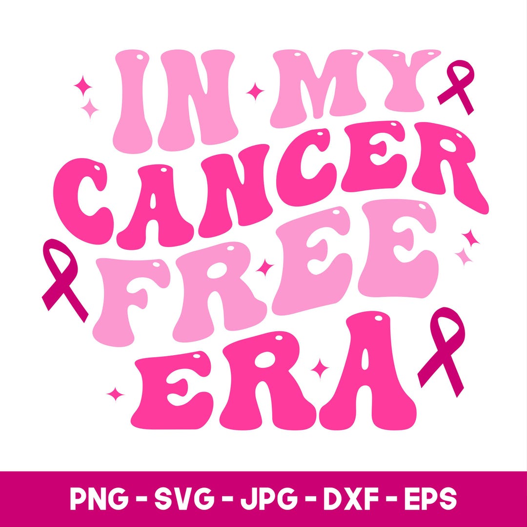 In My Cancer Free Era Png, Groovy Breast Cancer Awareness Warrior Png ...