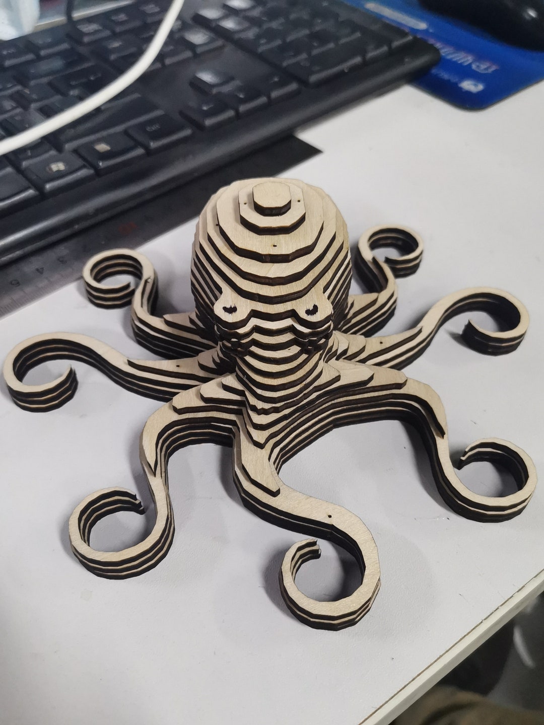 Laser Cut Octopus Layered Wooden DXF CDR File DIY Wooden Crafts Ideal ...