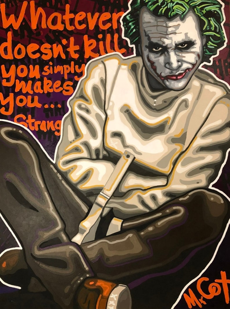 Joker in Straight Jacket in Acrylic on a 36 X 48 Canvas. Original ...