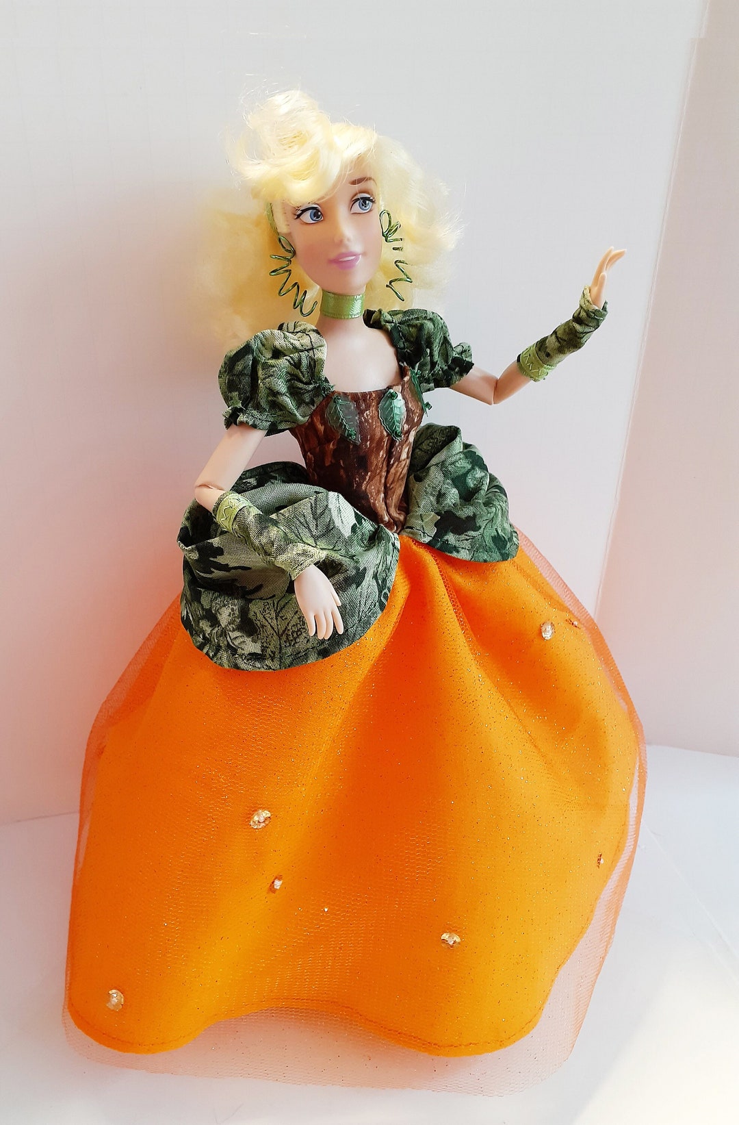 OOAK Rescue Doll - Disney Cinderella Inspired Pumpkin Dress - Etsy