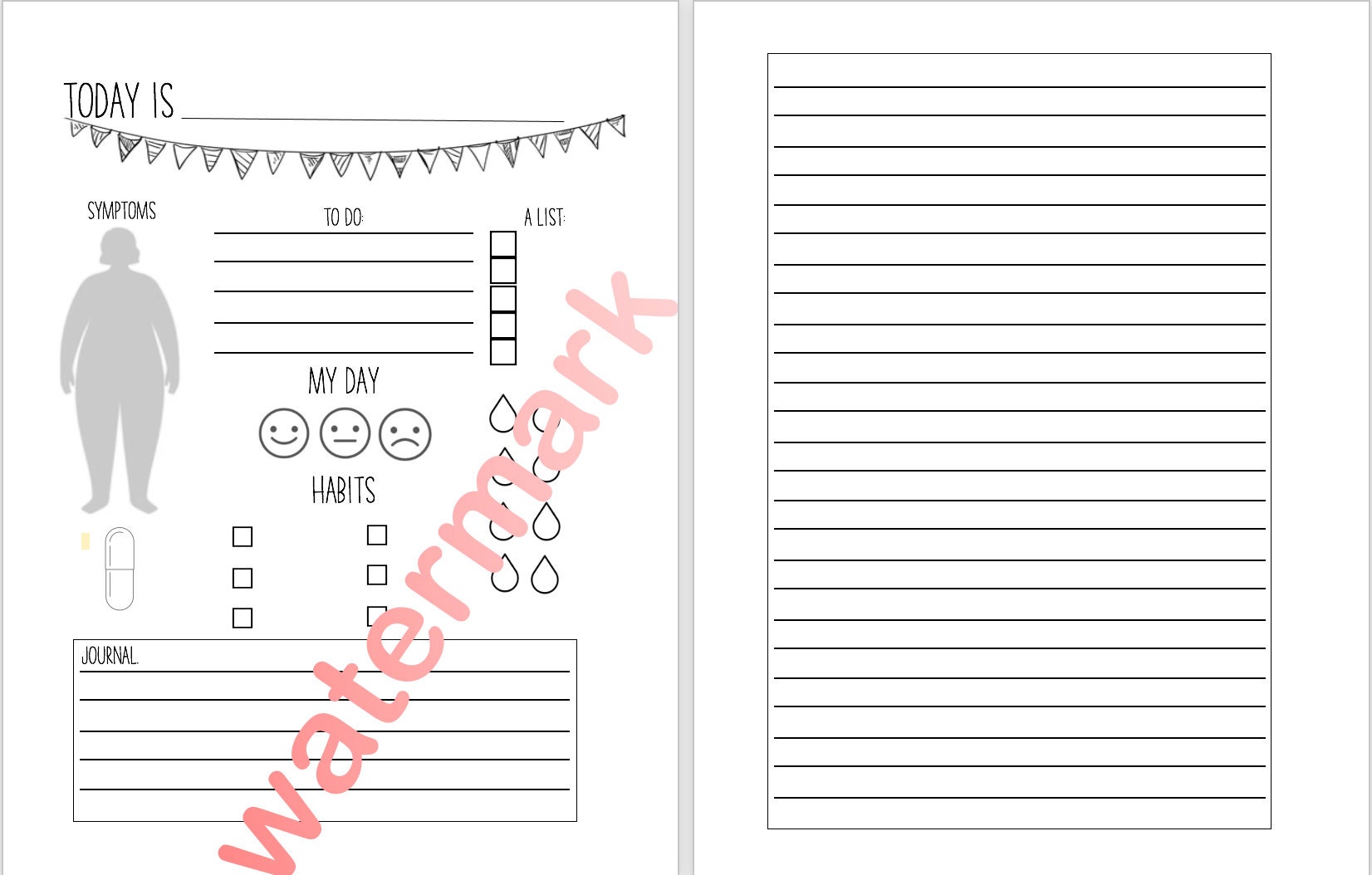 Chronic Illness Bullet Journal Layout | Habit & Symptom Tracker ...