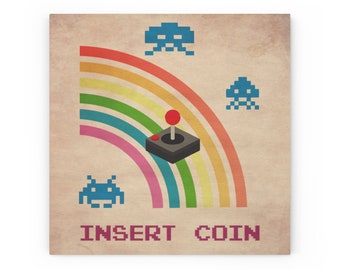 Space Invaders Canvas - Etsy