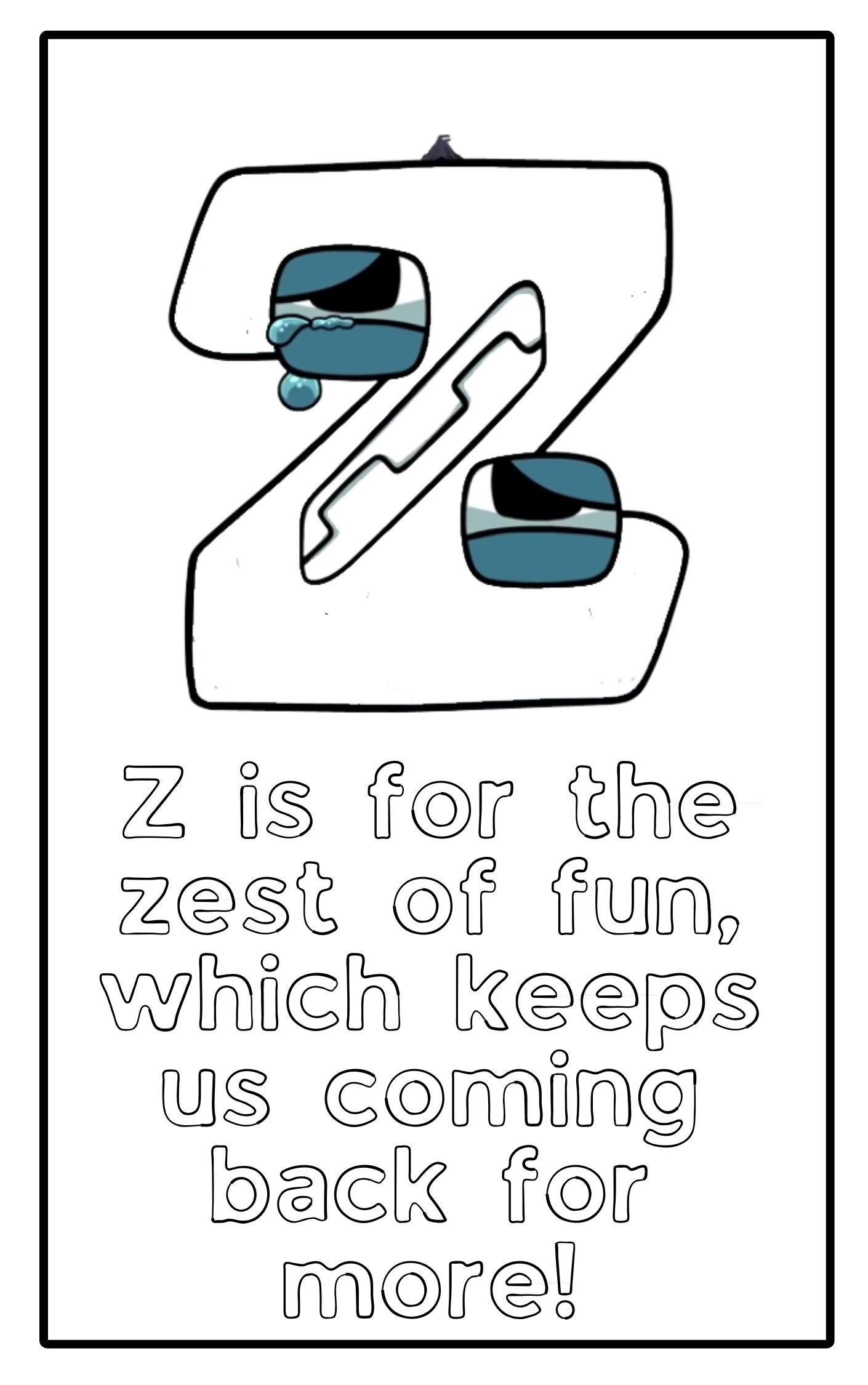 Alphabet Lore Coloring Book With Engaging Poem About Playground for ...