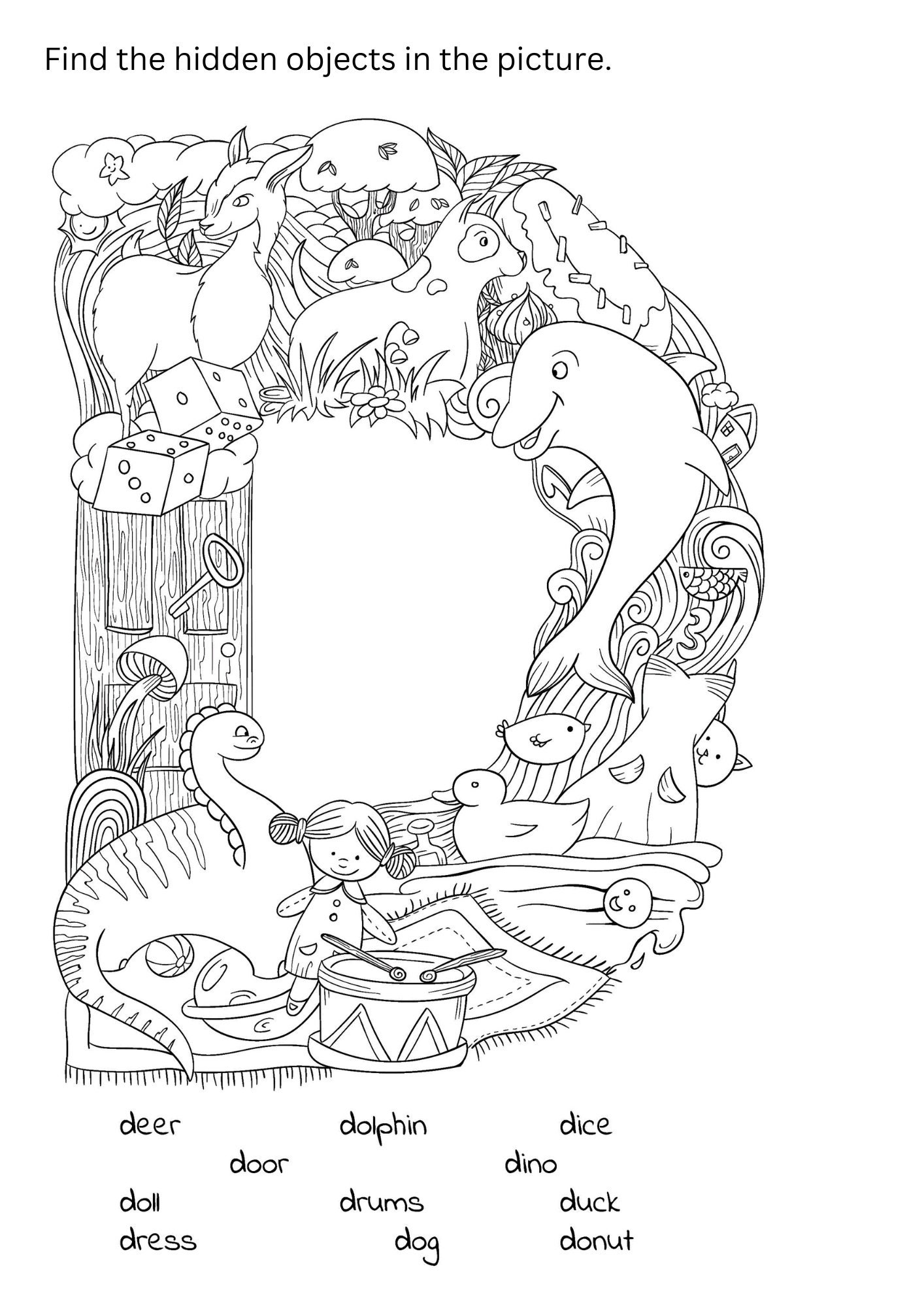 Alphabet Coloring Book Word Search Activity for Kids Relaxing, Boost ...