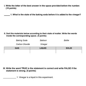States of Matter Science Experiment Worksheet Fun & Easy Balloon ...