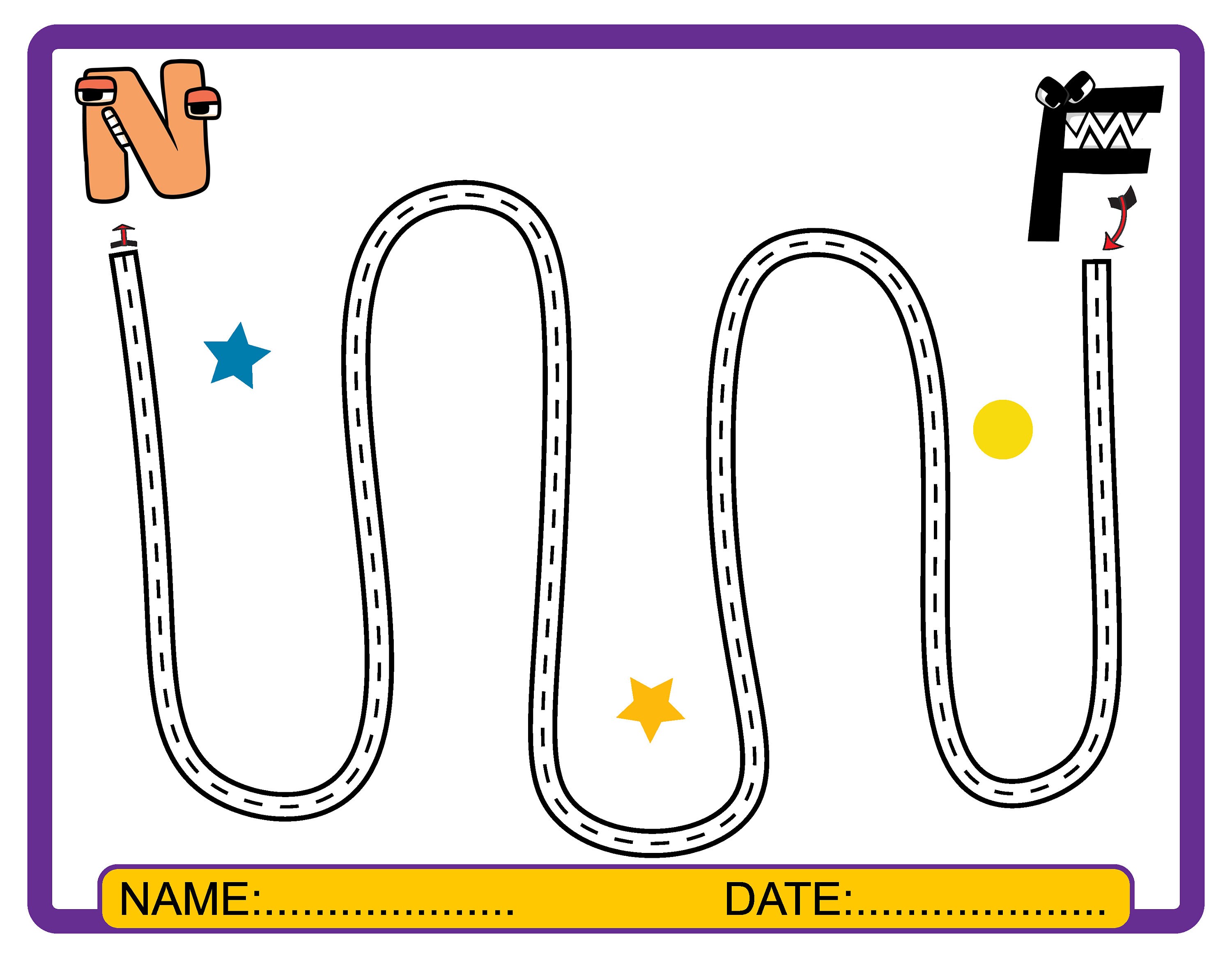 Pencil Control and Tracing Alphabet Monsters Activity to Develop the ...