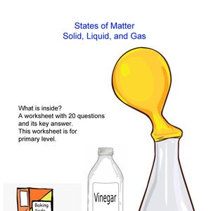 States of Matter Science Experiment Worksheet Fun & Easy Balloon ...