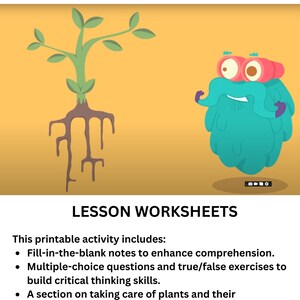 Parts of A Plant the Dr. Binocs Show Learn Videos for Kids Worksheet ...