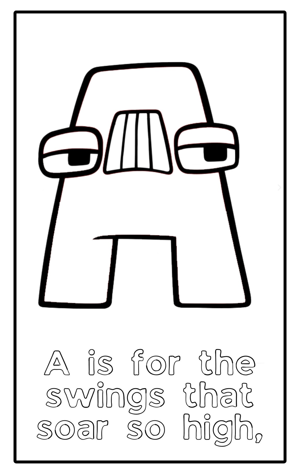 Alphabet Lore Coloring Book With Engaging Poem About Playground for ...