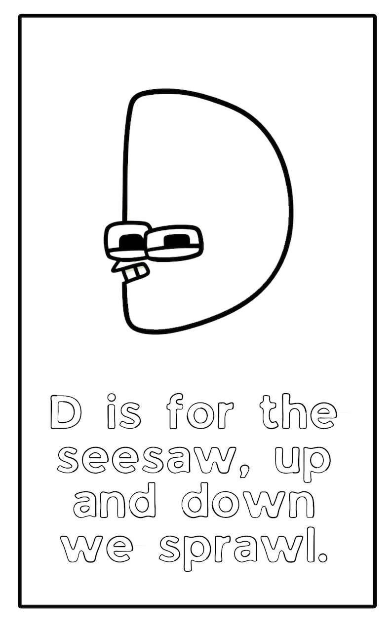 Alphabet Lore Coloring Book With Engaging Poem About Playground for ...