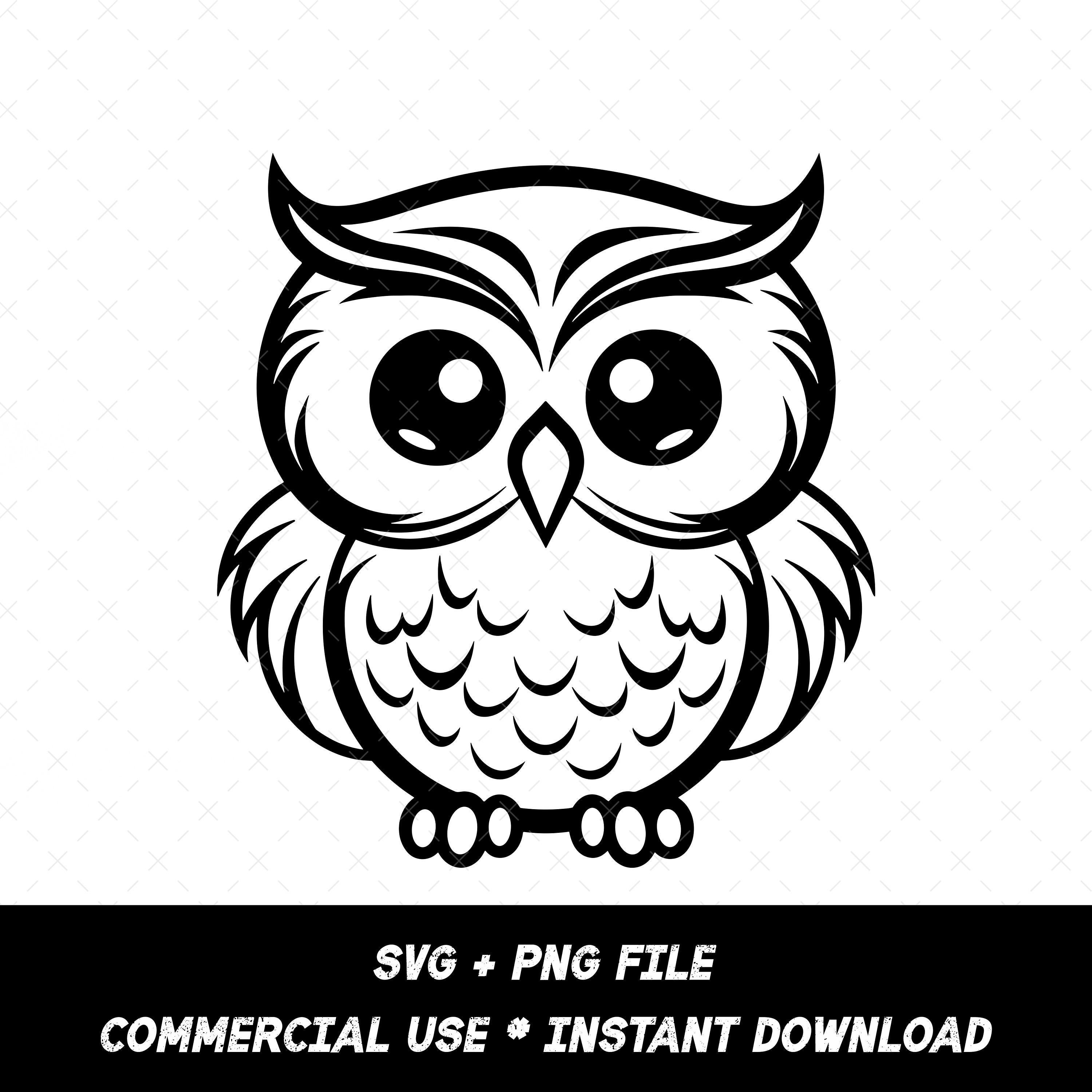 Cartoon Owl SVG Owl PNG SVG Files for Cricut Commercial - Etsy Canada