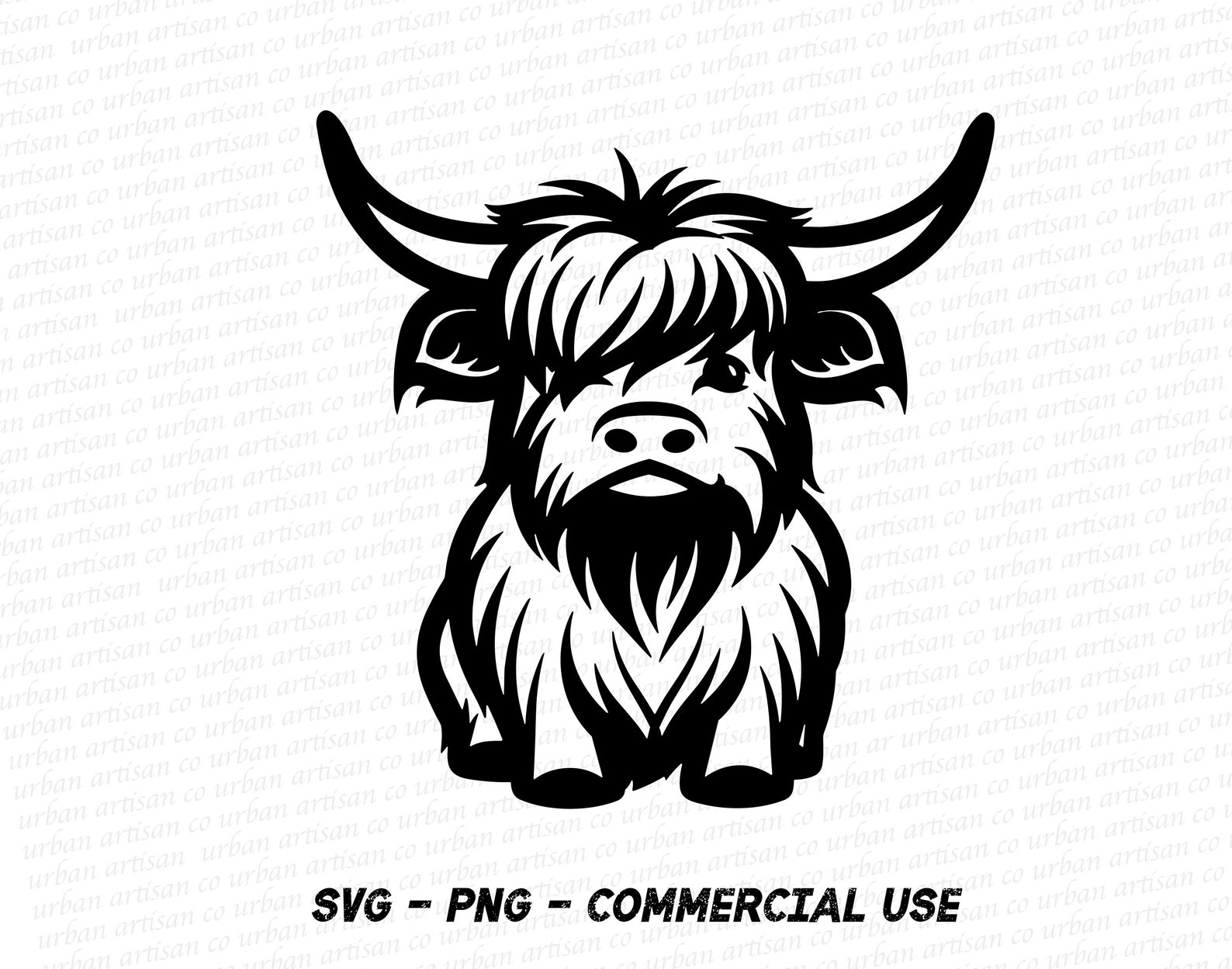 Highland Cow SVG, Highland Cow PNG, SVG Files for Cricut, Commercial ...