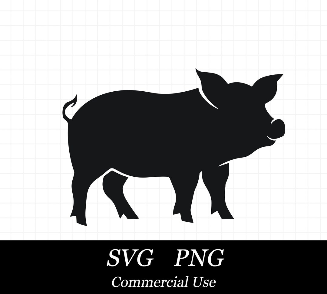 Silueta de cerdo SVG, cerdo SVG, archivos SVG para Cricut, uso ...