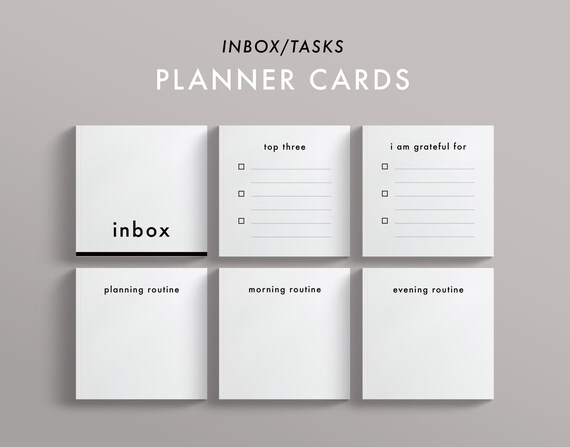 Minimal Planner Cards Planner Task Cards Printable Memo - Etsy