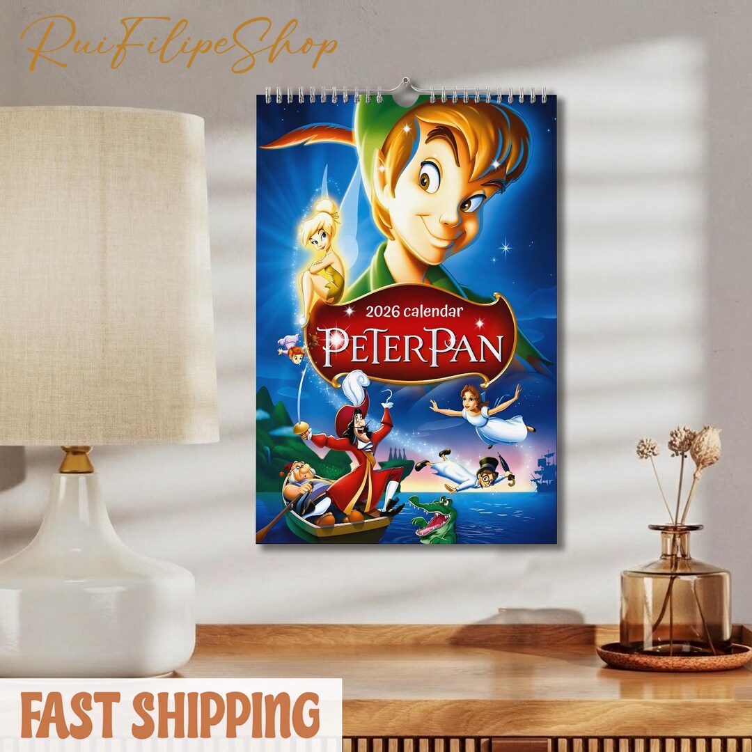 Peter Pan Wall Calendar 2026, Peter Pan Home Decor, New Year Gift - Etsy UK
