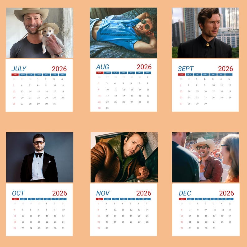Powell Actor Calendar 2026, Powell Actor Wall Calendar, New Year Room ...
