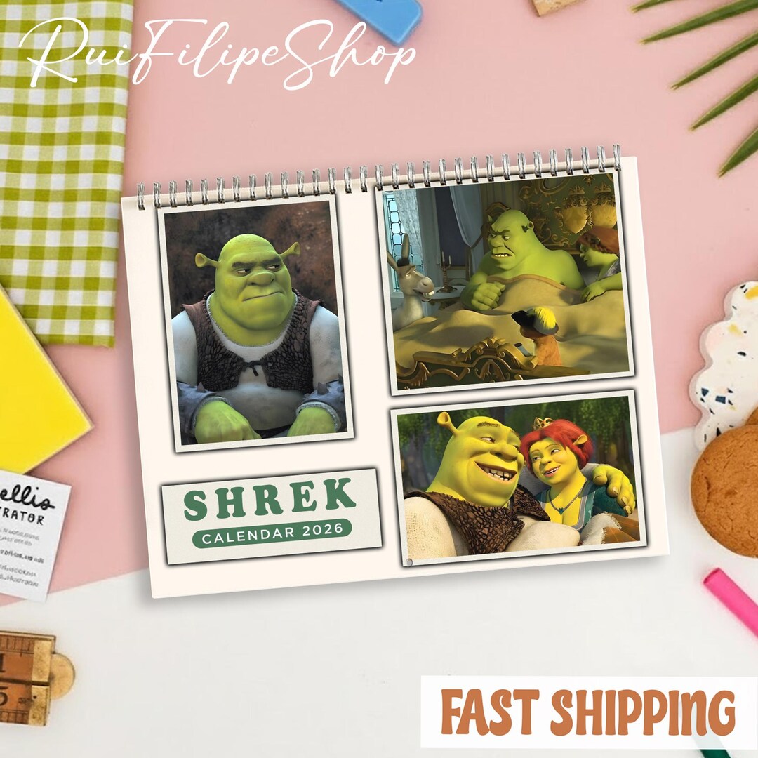 Shrek Calendar 2026, Shrek Wall Calendar, New Year Room Decor - Etsy
