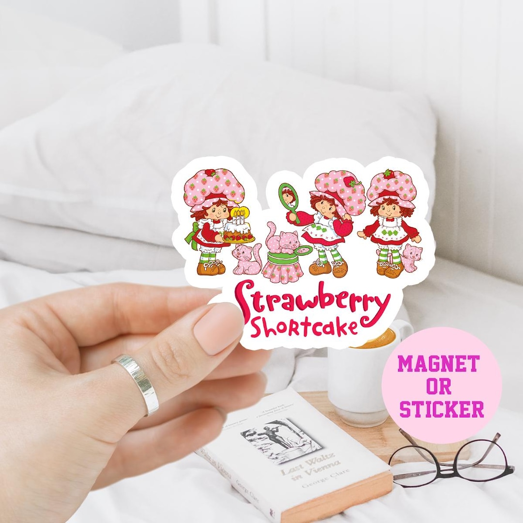 Strawberry Sticker, Cute Strawberry Cartoon Sticker, Friends Nostalgia ...
