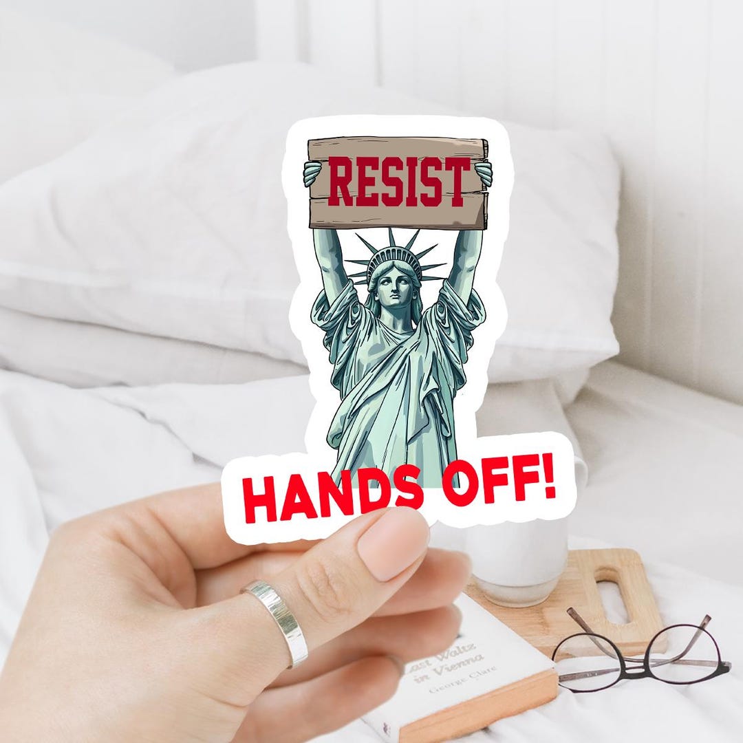 Hands off Protest Sticker, Medicare Social Security Sticker, Political ...